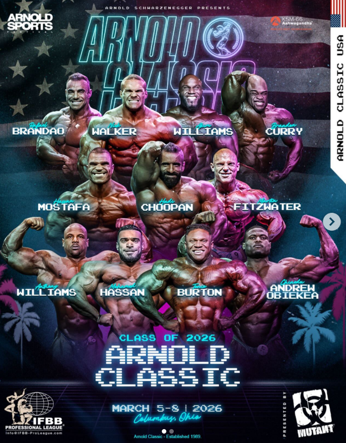 2026 IFBB Pro League Men’s Bodybuilding Schedule (Official Pro Show Ca ...